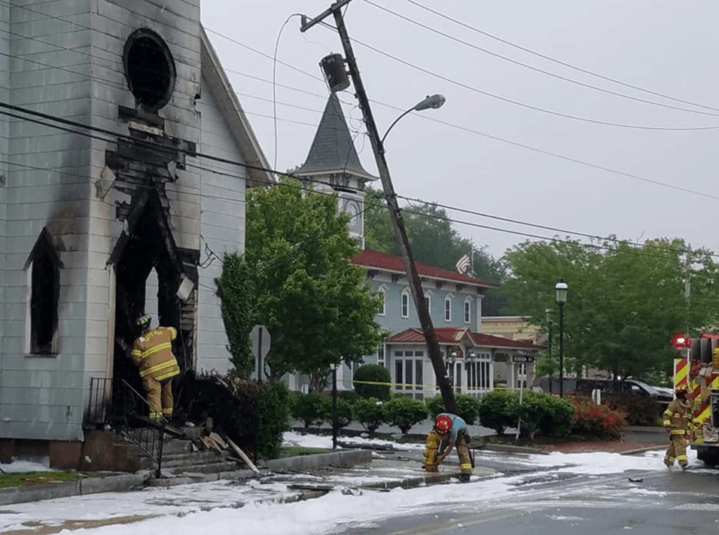 Watch Fireman Battle Church Fire In Cape May - Wildwood Video Archive