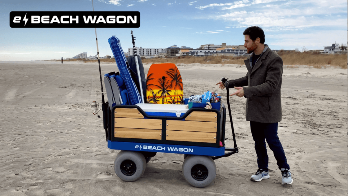 The Mother of All Beach Carts - E-Beach Wagon! - Wildwood Video Archive