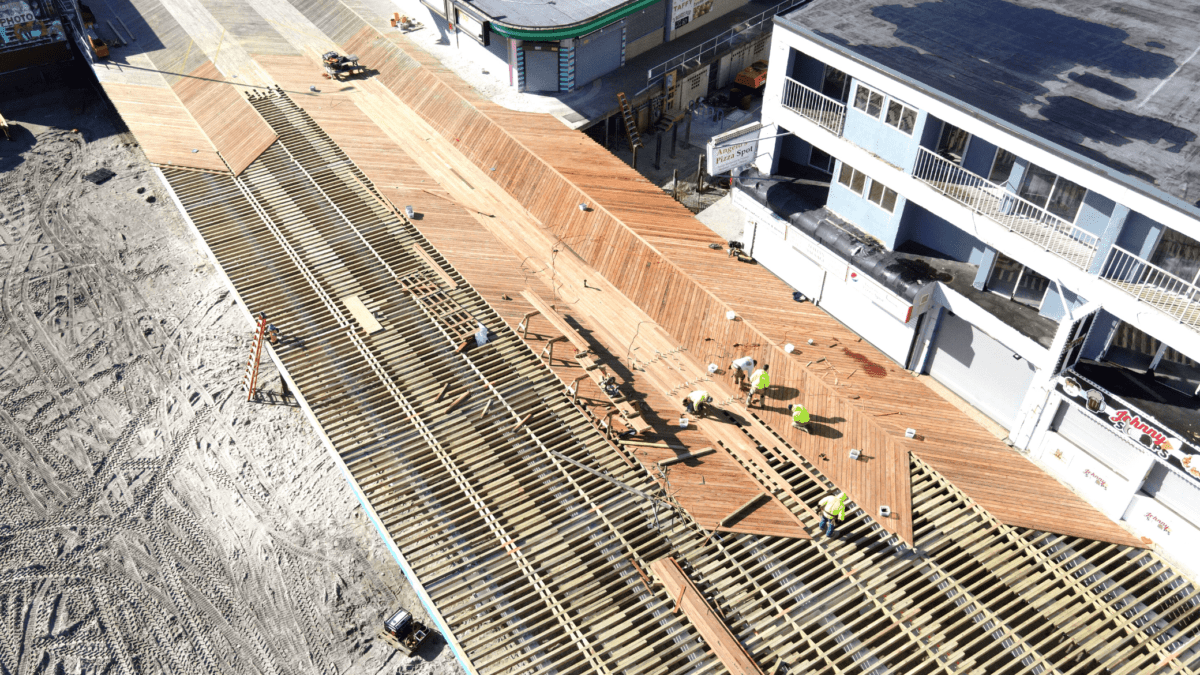 Wildwood Boardwalk Under Construction - Feb UPDATE - Wildwood Video Archive