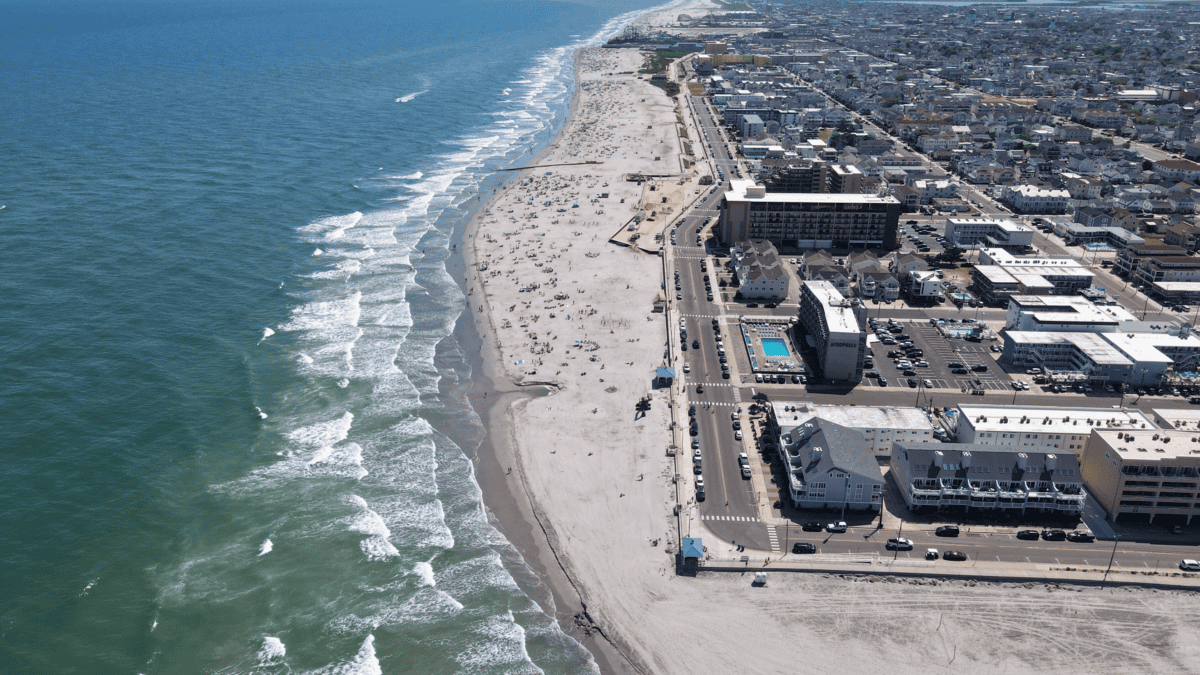 North Wildwood Beach Replenishment Project Completed - Drone Footage ...