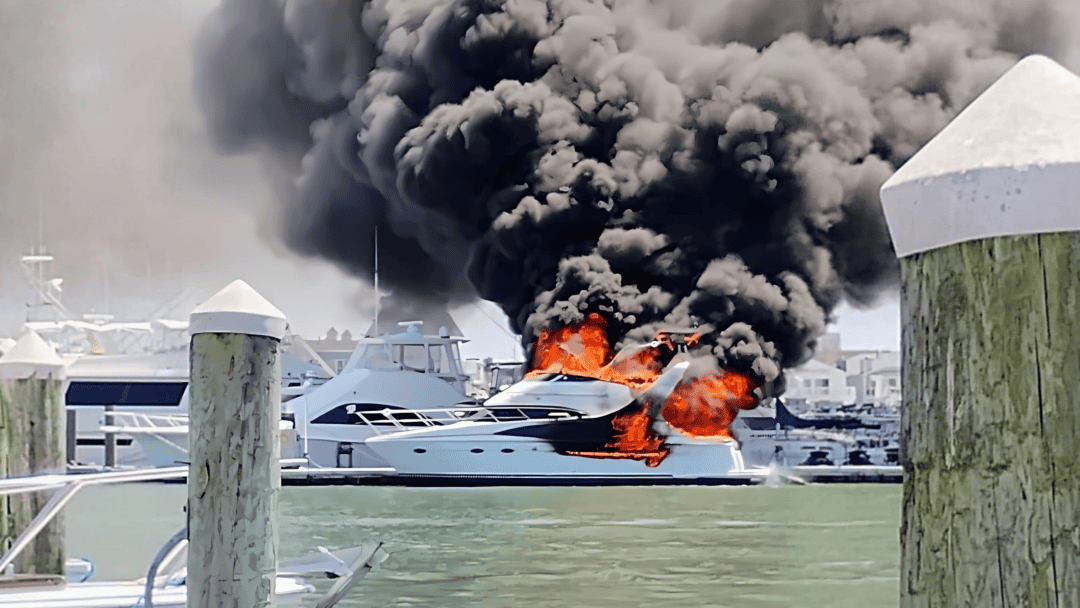 Boat Fire at Wildwood’s Schooner Island Marina - Wildwood Video Archive