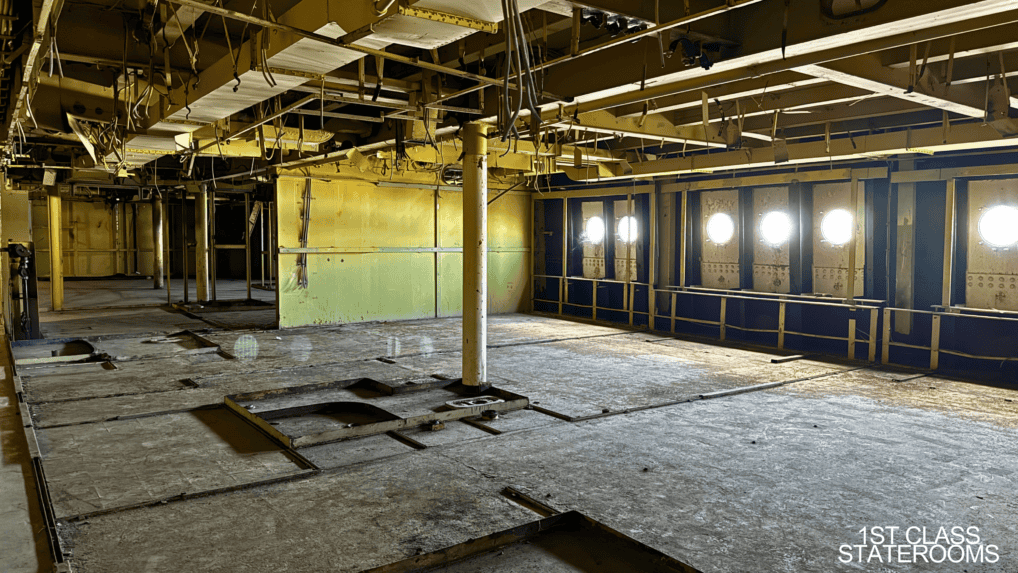Exploring Inside the SS United States - 4K Video - Wildwood Video Archive