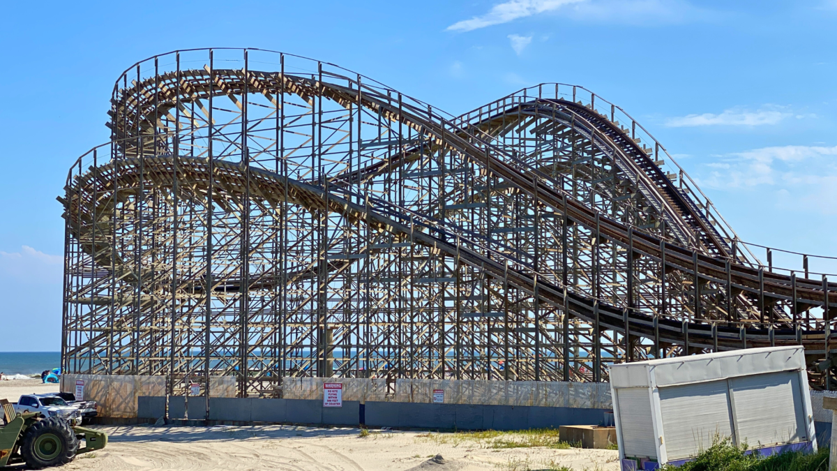 Great White Roller Coaster Gets Major Upgrade - Wildwood Video Archive