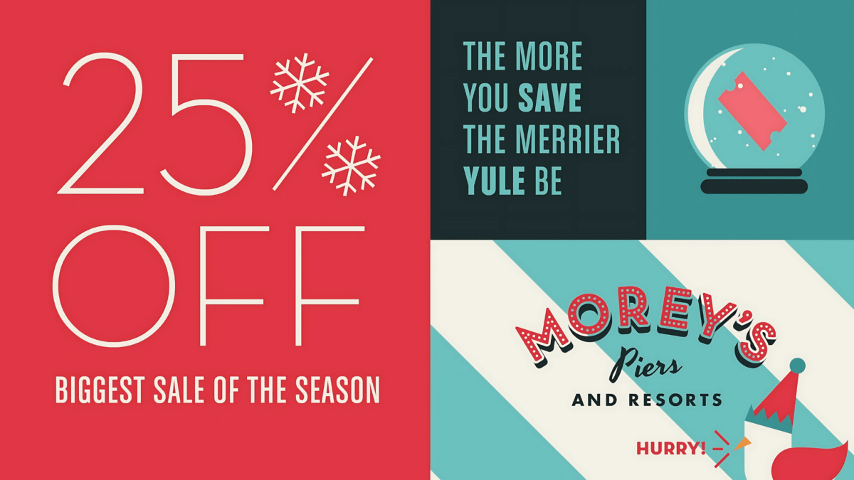 Morey’s Piers Annual Holiday Sale is Back! - 25% OFF - Wildwood Video Archive
