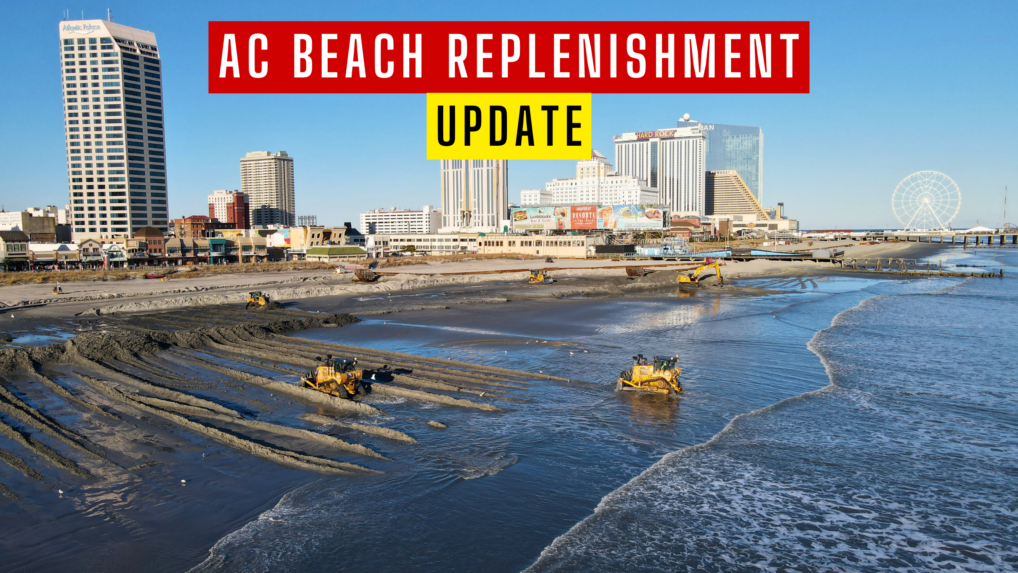 Atlantic City Beach Replenishment Update - Drone Video - Wildwood Video ...