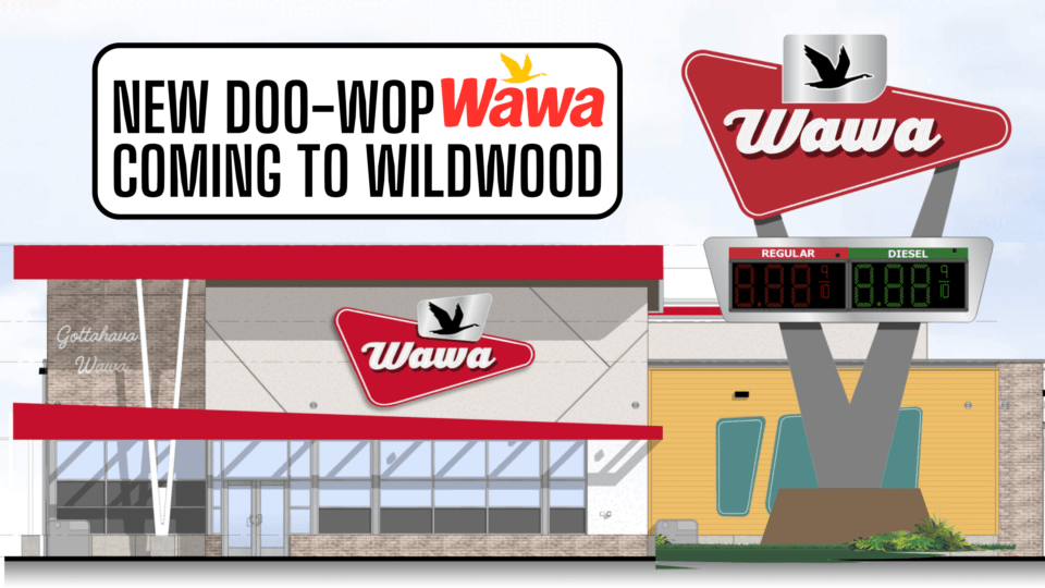 Wawa storefront with a sign promoting a trip to Wildwood. - Wildwood ...