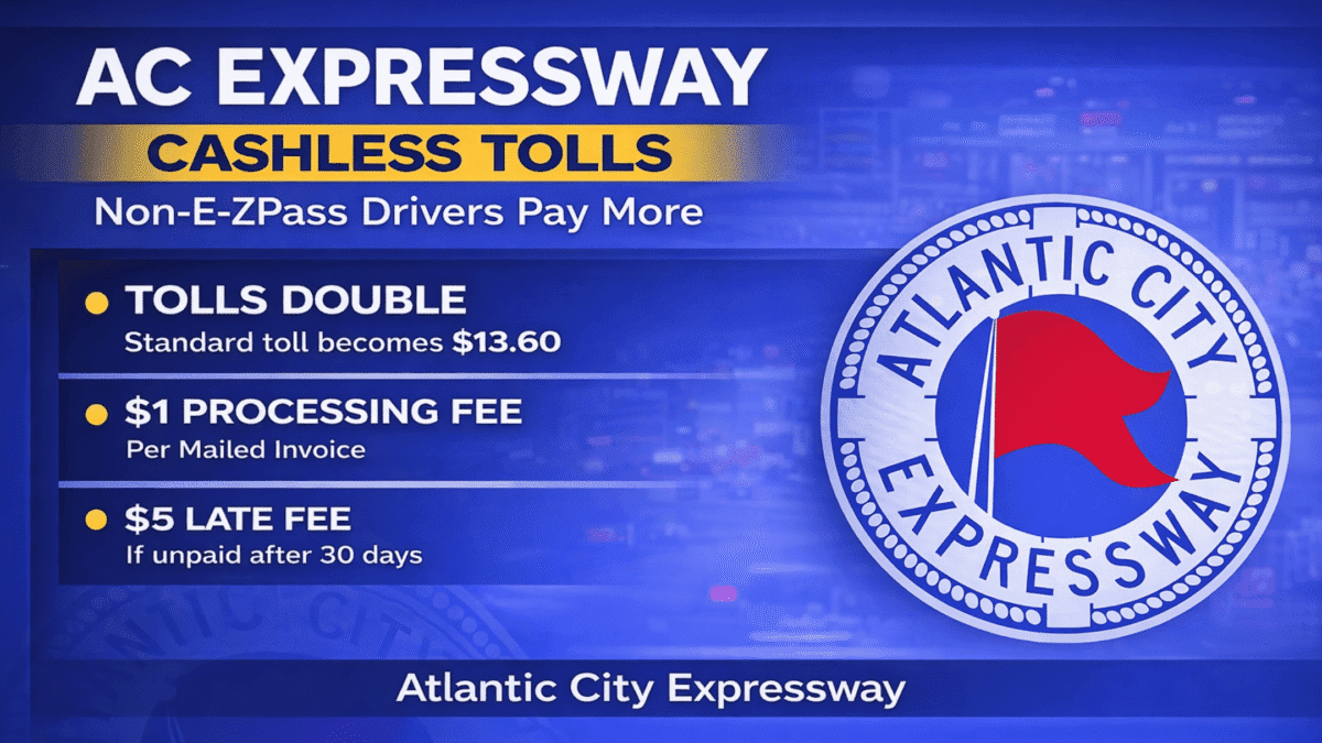 Atlantic City Expressway Goes Cashless Jan. 4 With Toll Increase ...